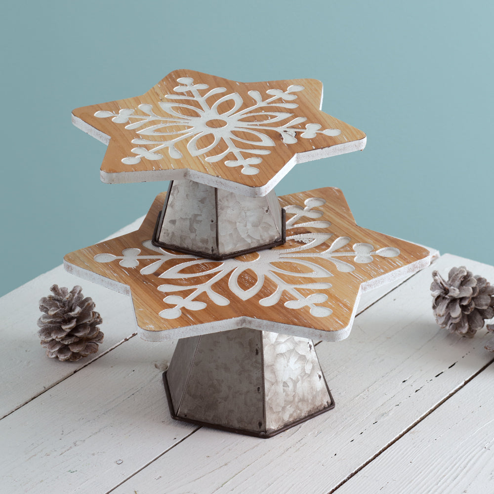 Snowflake Dessert Stands – The Home Emporium