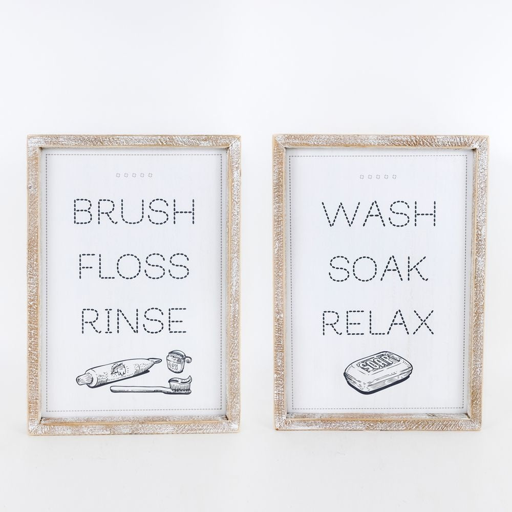 Double Sided Bathroom Sign – The Home Emporium