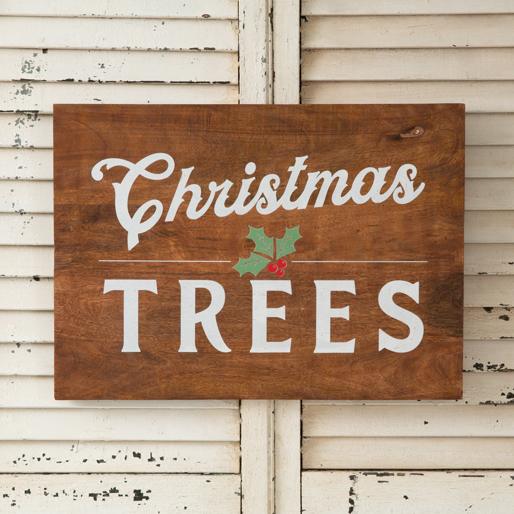Christmas Trees Wooden Wall Sign – The Home Emporium