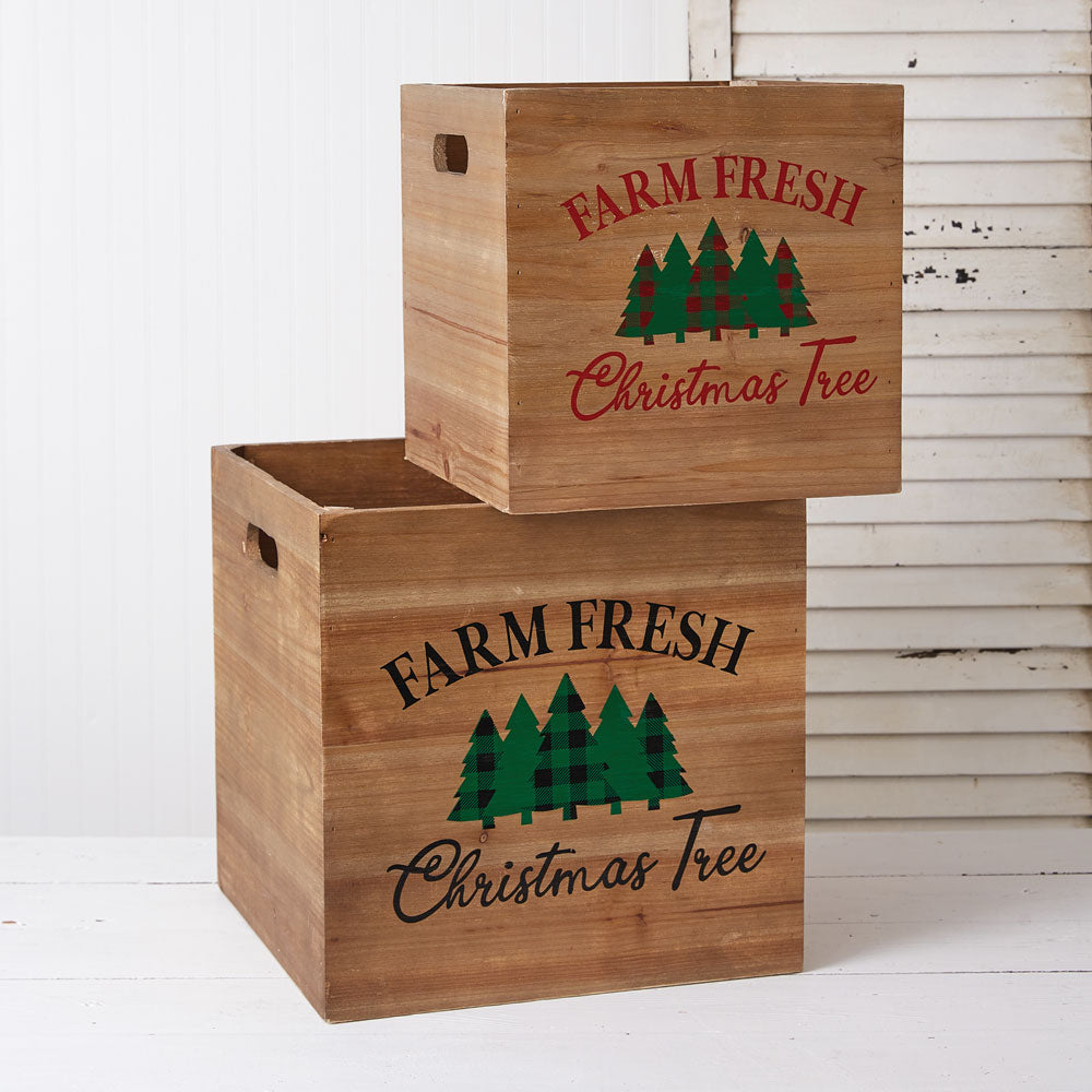 Wooden Farm Fresh Christmas Tree Boxes – The Home Emporium