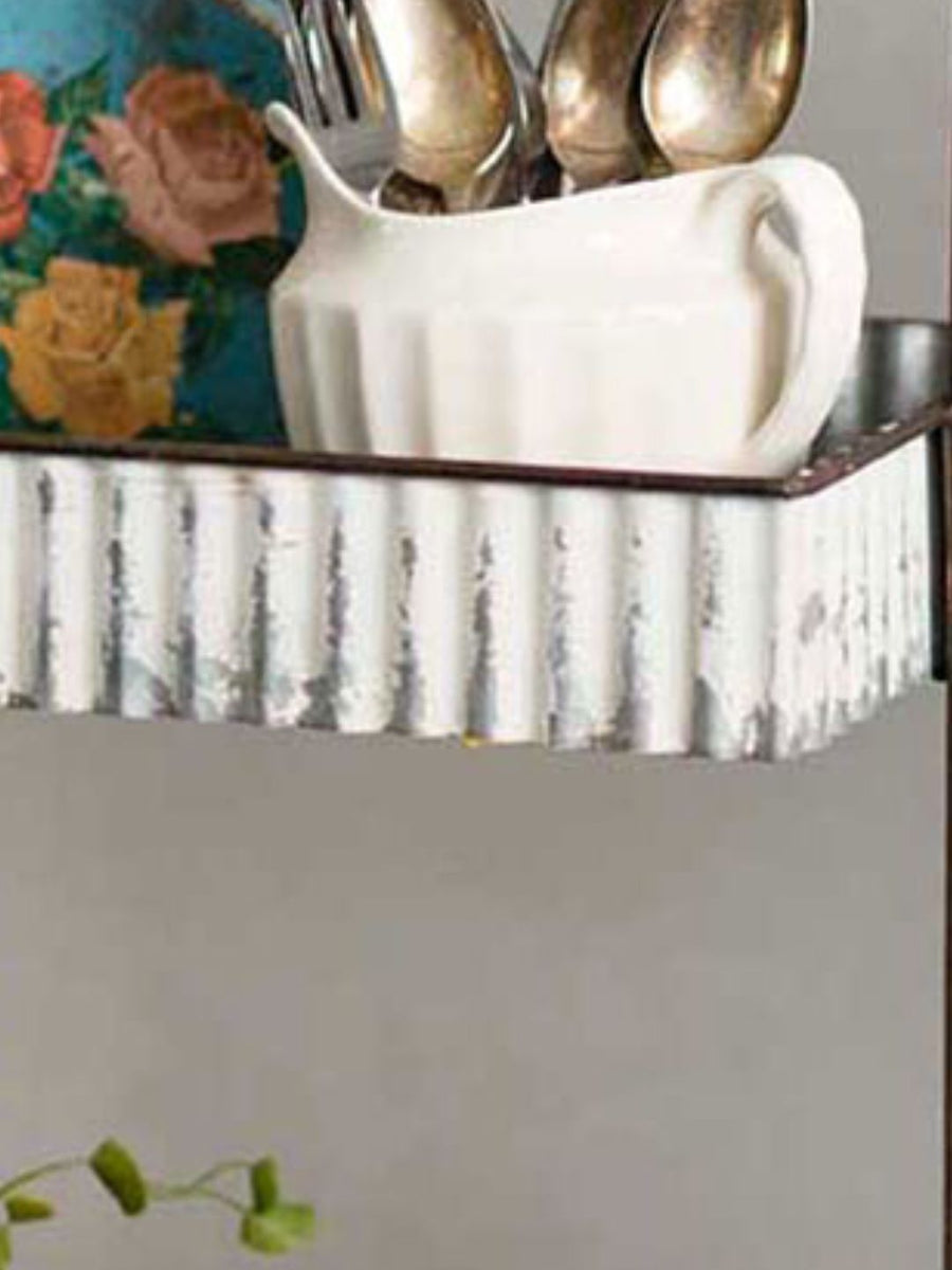 Whitewash Corrugated Two-Tier Tabletop Caddy – The Home Emporium