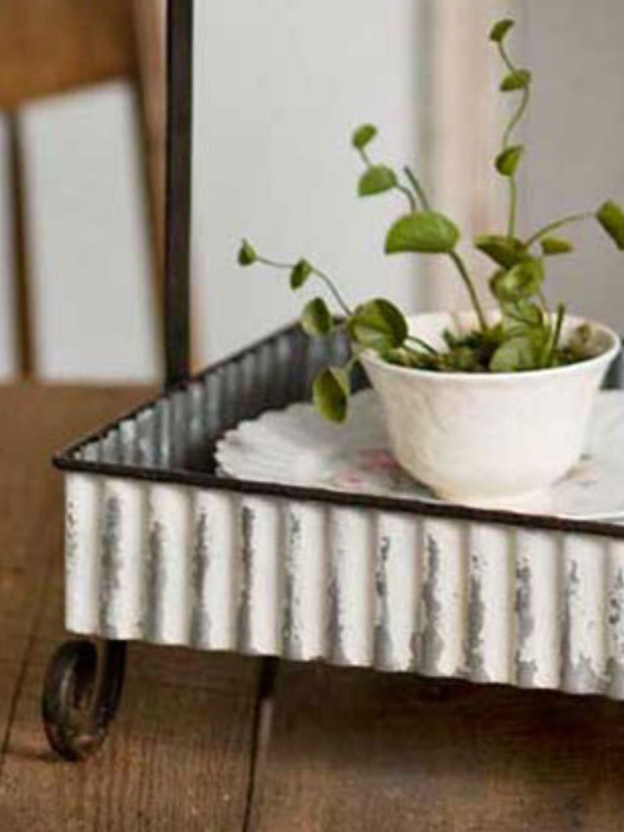 Whitewash Corrugated Two-Tier Tabletop Caddy – The Home Emporium