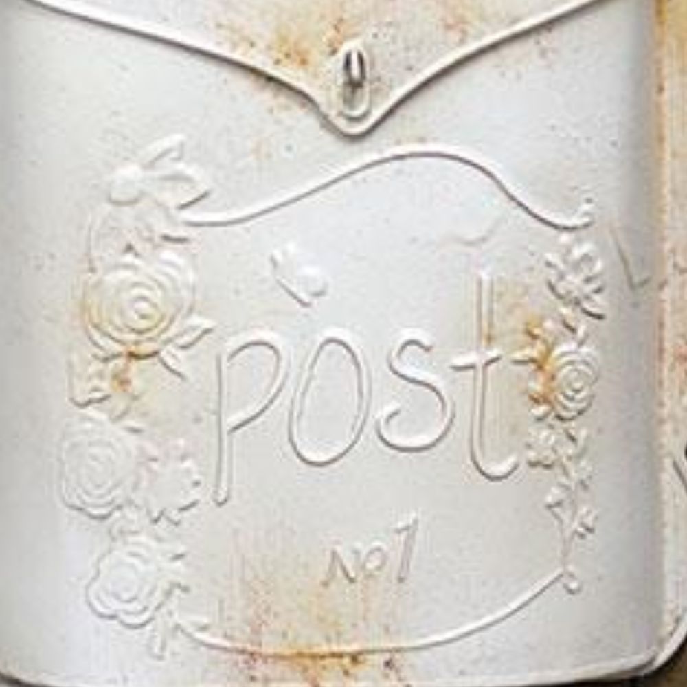 Rustic White Post Box – The Home Emporium