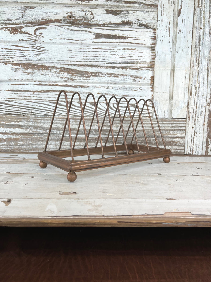 Copper Finish Metal Plate Rack – The Home Emporium