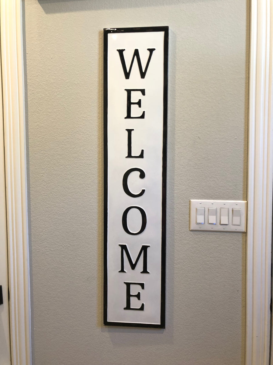 Vertical Welcome Sign – The Home Emporium