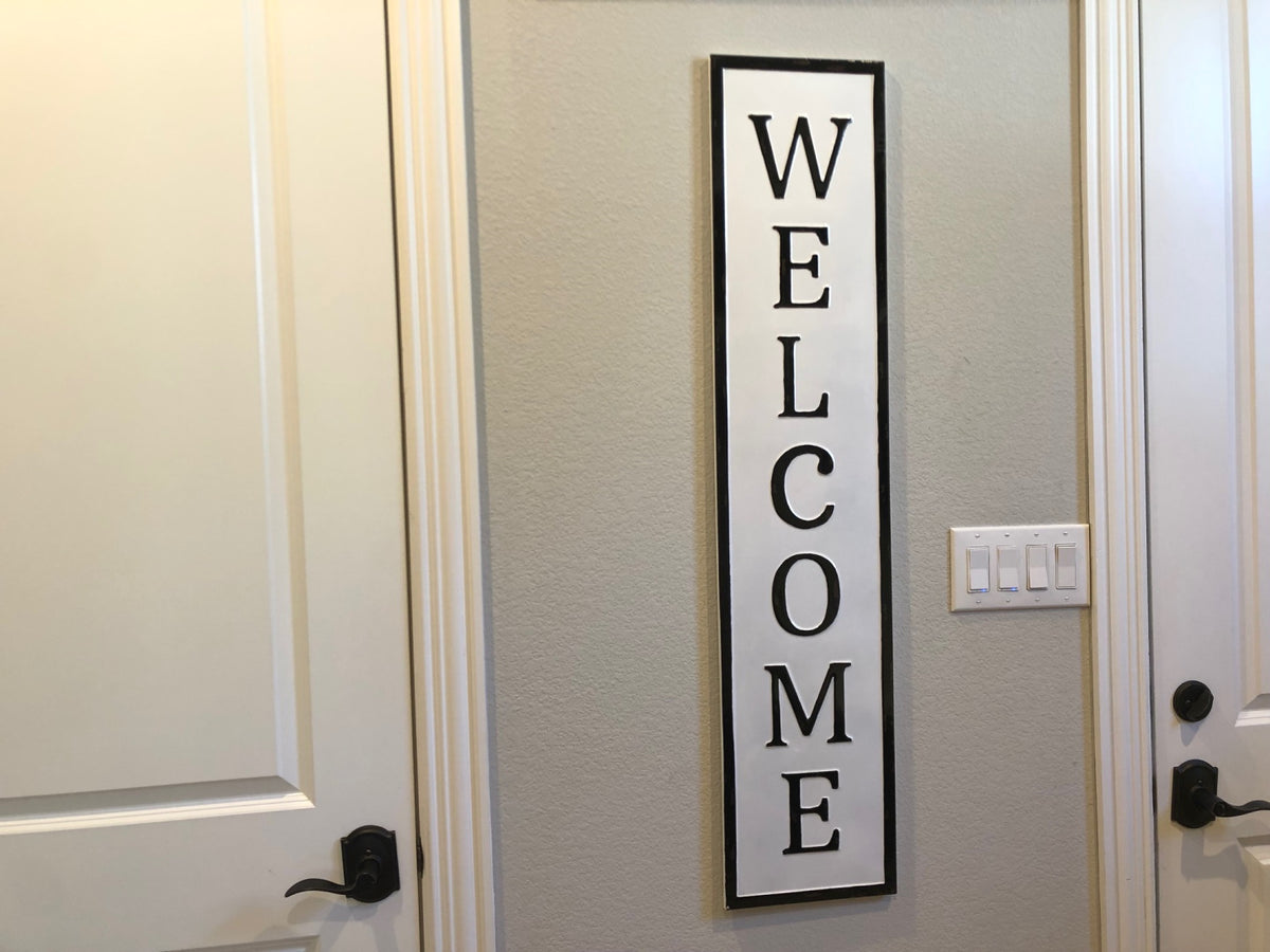 Vertical Welcome Sign – The Home Emporium