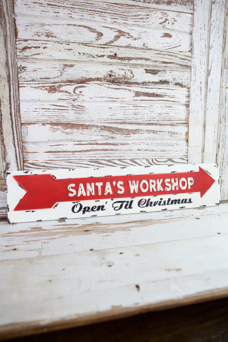 Santa's Workshop Arrow Sign – The Home Emporium