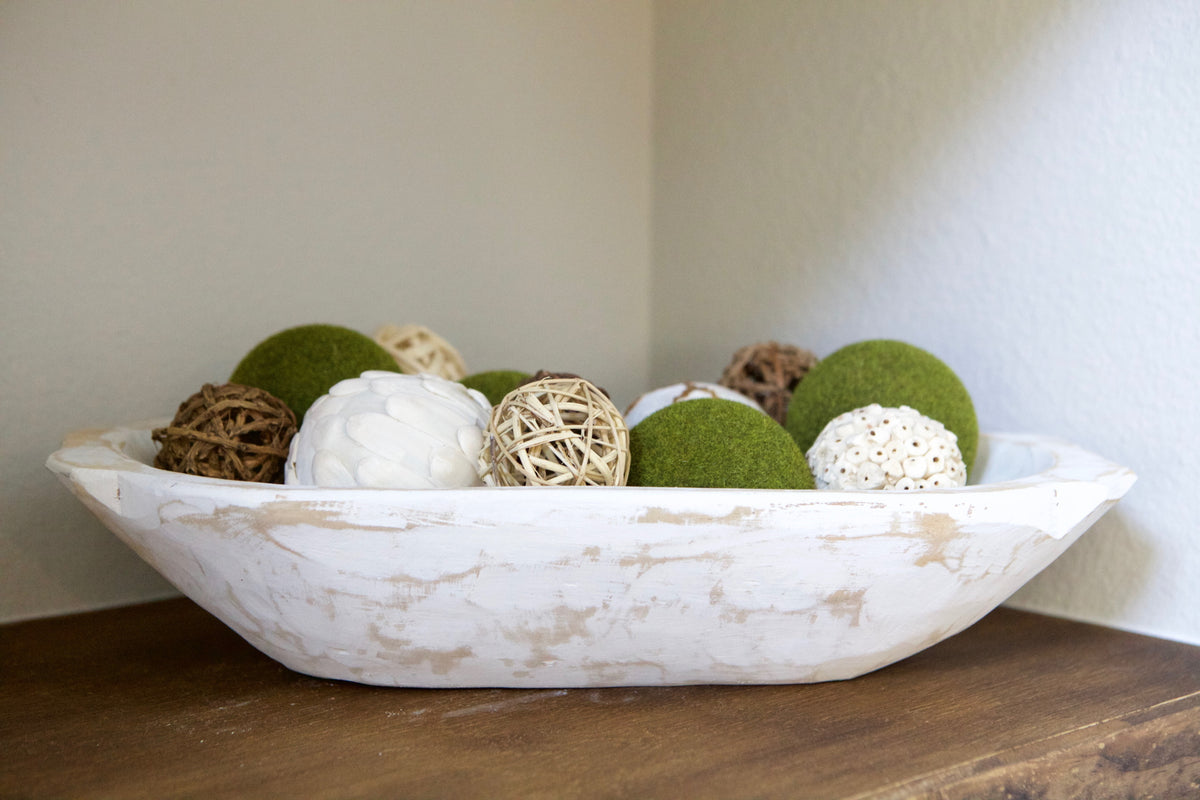 Farmhouse Style White or Gray Dough Bowl – The Home Emporium