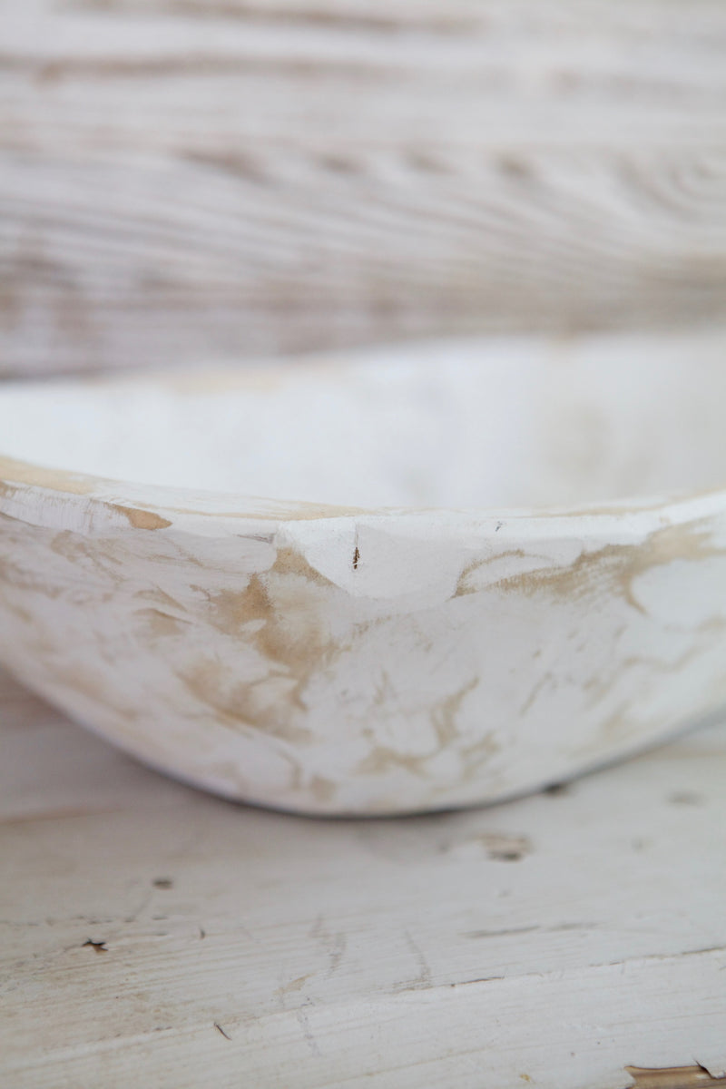 Farmhouse Style White or Gray Dough Bowl – The Home Emporium